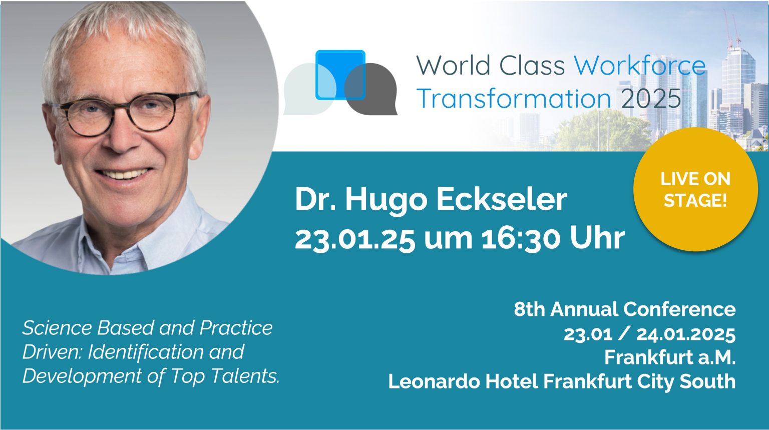 World Class Workforce Transformation 2025 – Dr. Hugo Eckseler live on ...
